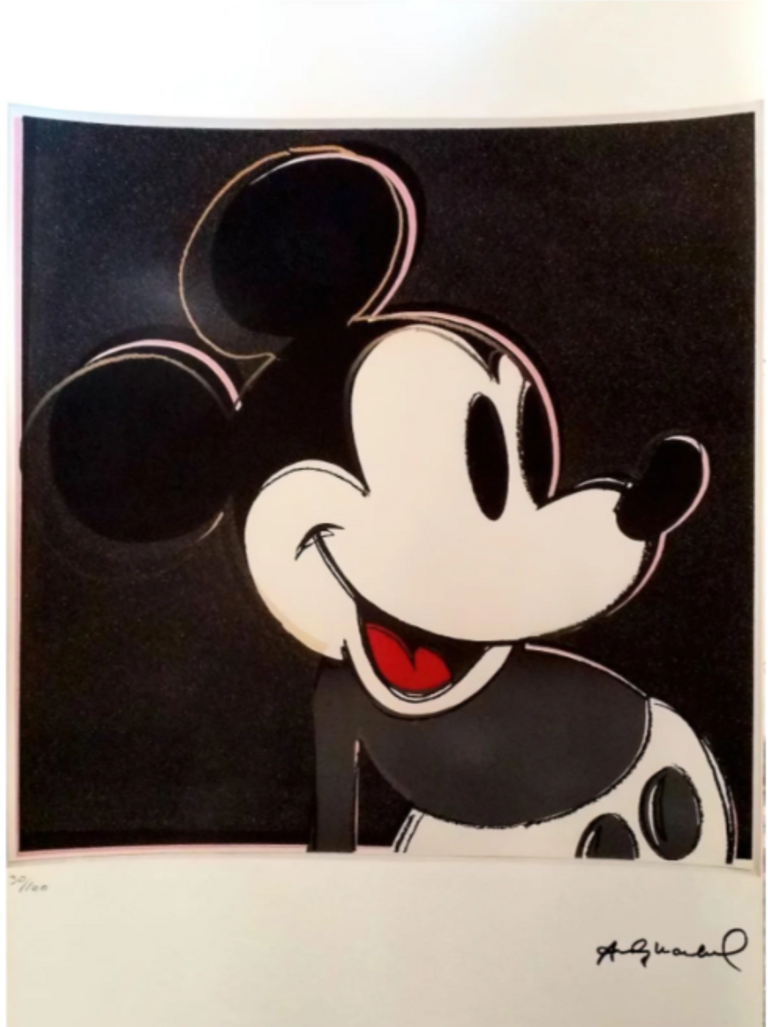 MIKEY MOUSE BLACK von Andy Warhol (1981): Werk auf Papier Siebdruck auf ...