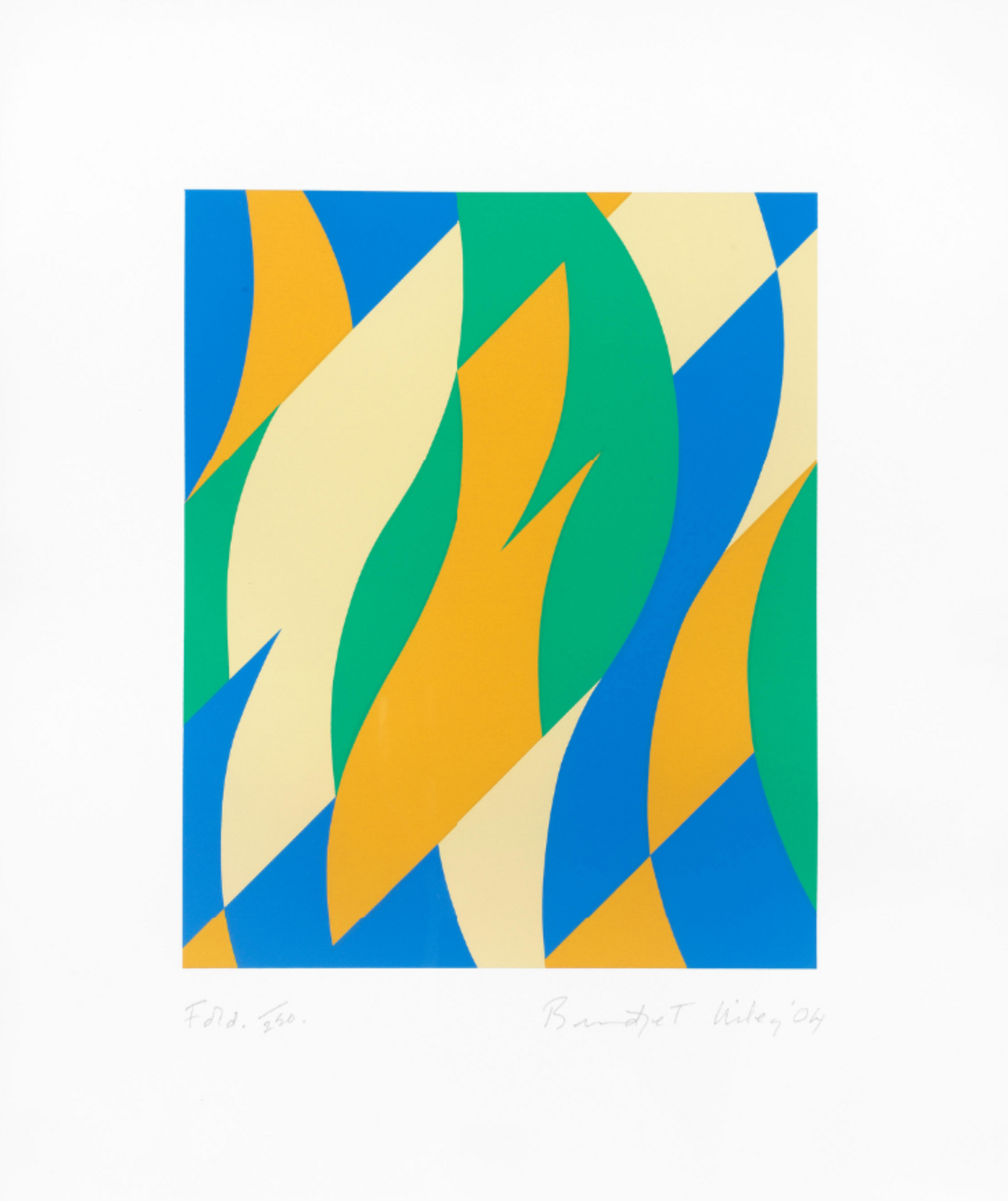 Fold by Bridget Riley (2004) : Print Screen Printing on Paper - Singulart