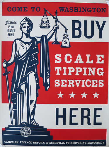 Scale Tipping by Shepard Fairey (2014) : Print Screen Printing on Paper ...