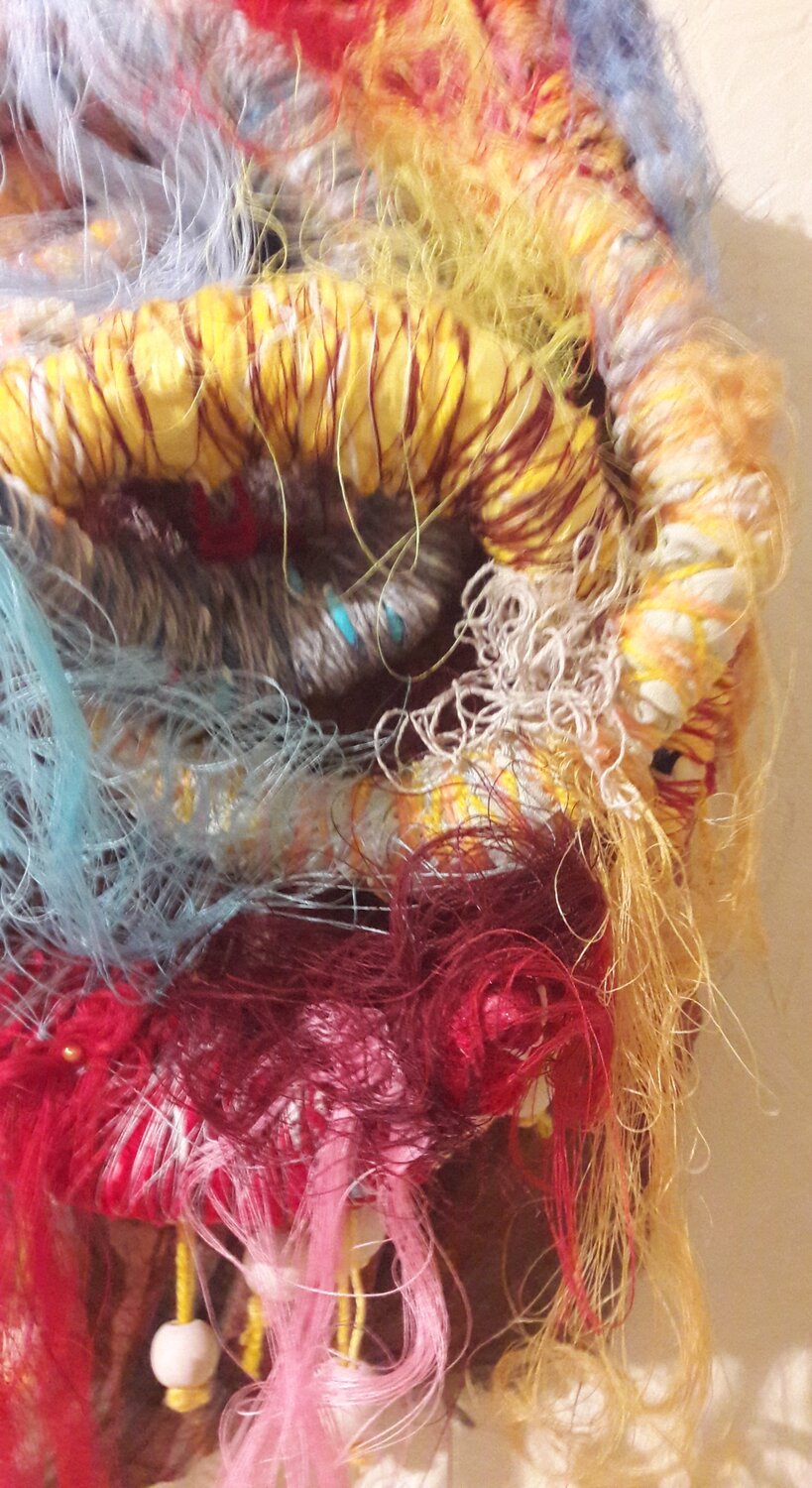 SYMPHONIE EN BLEU ET JAUNE by Christiane Guerry (2023) : Textile Cotton ...