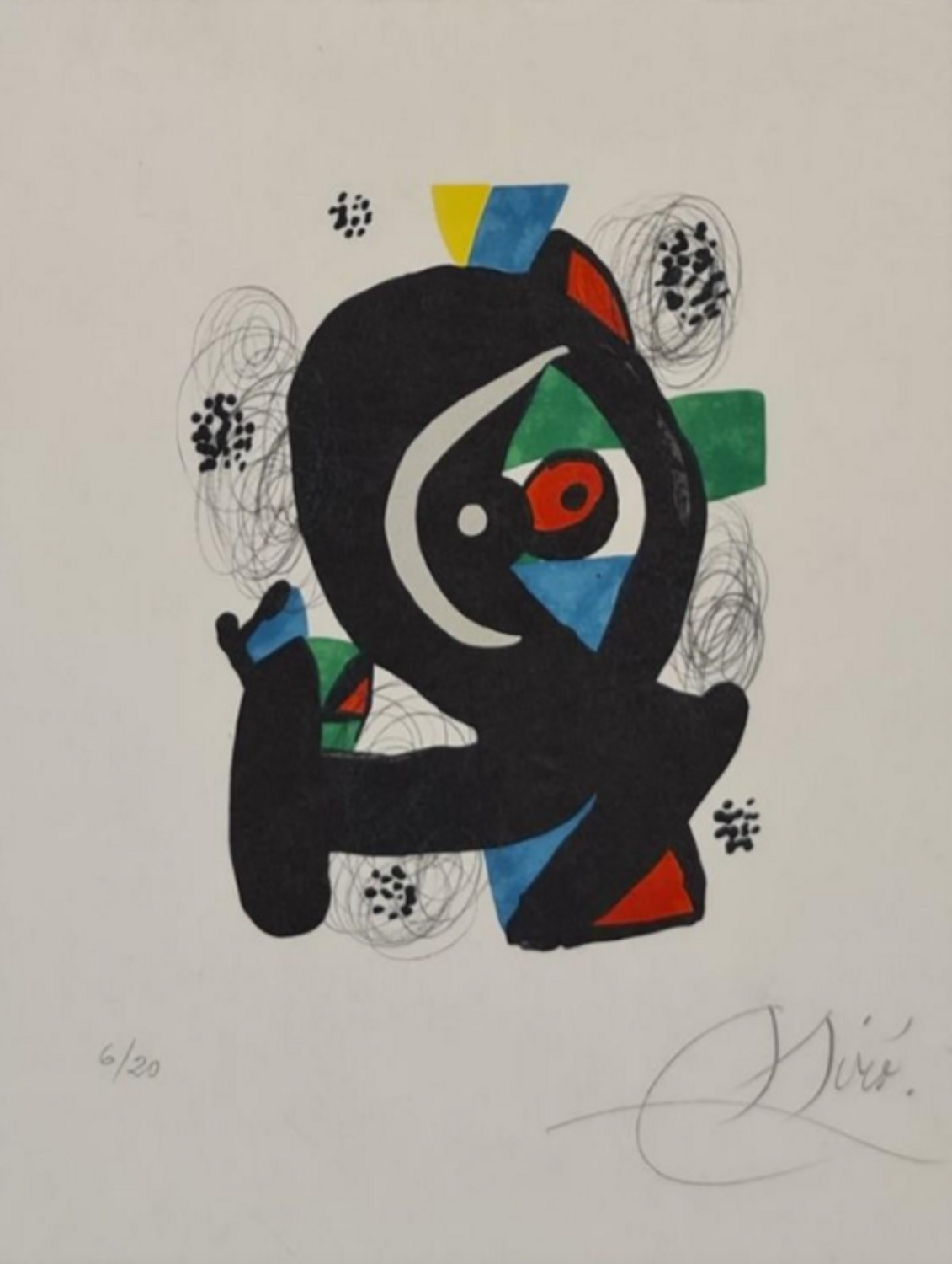 Joan Miro Rooster Painting