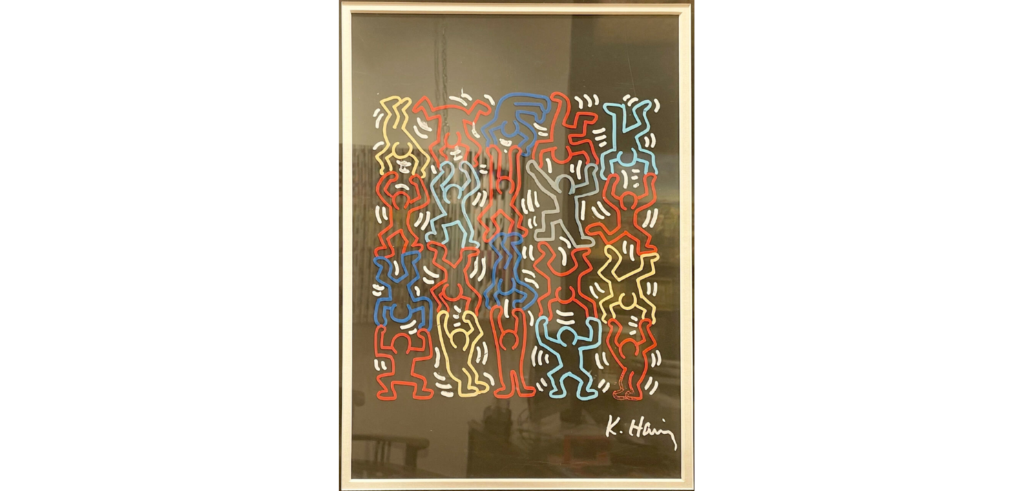 Dancing man, 1975-1990 by Keith Haring (N.D) : Painting Acrylic on ...