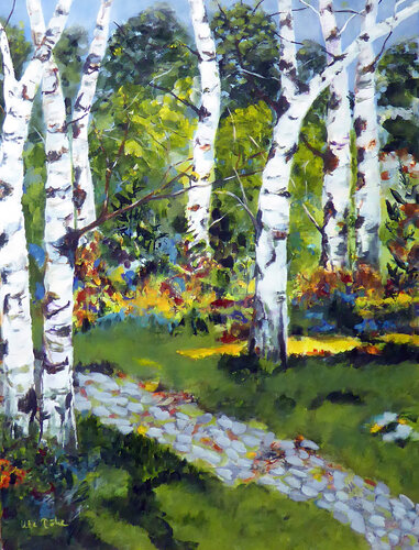Birches 4 by Ute Roehe (2025) : Painting Acrylic on Canvas - Singulart