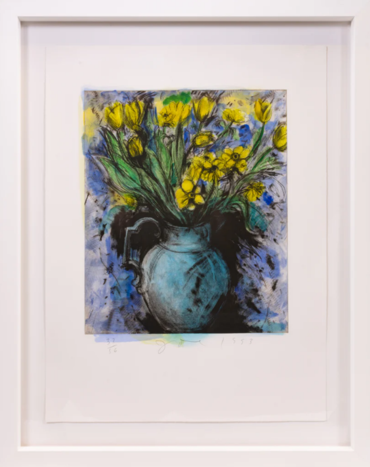 Blue Vase by Jim Dine (1993) : Work on Paper Engraving on Paper - Singulart