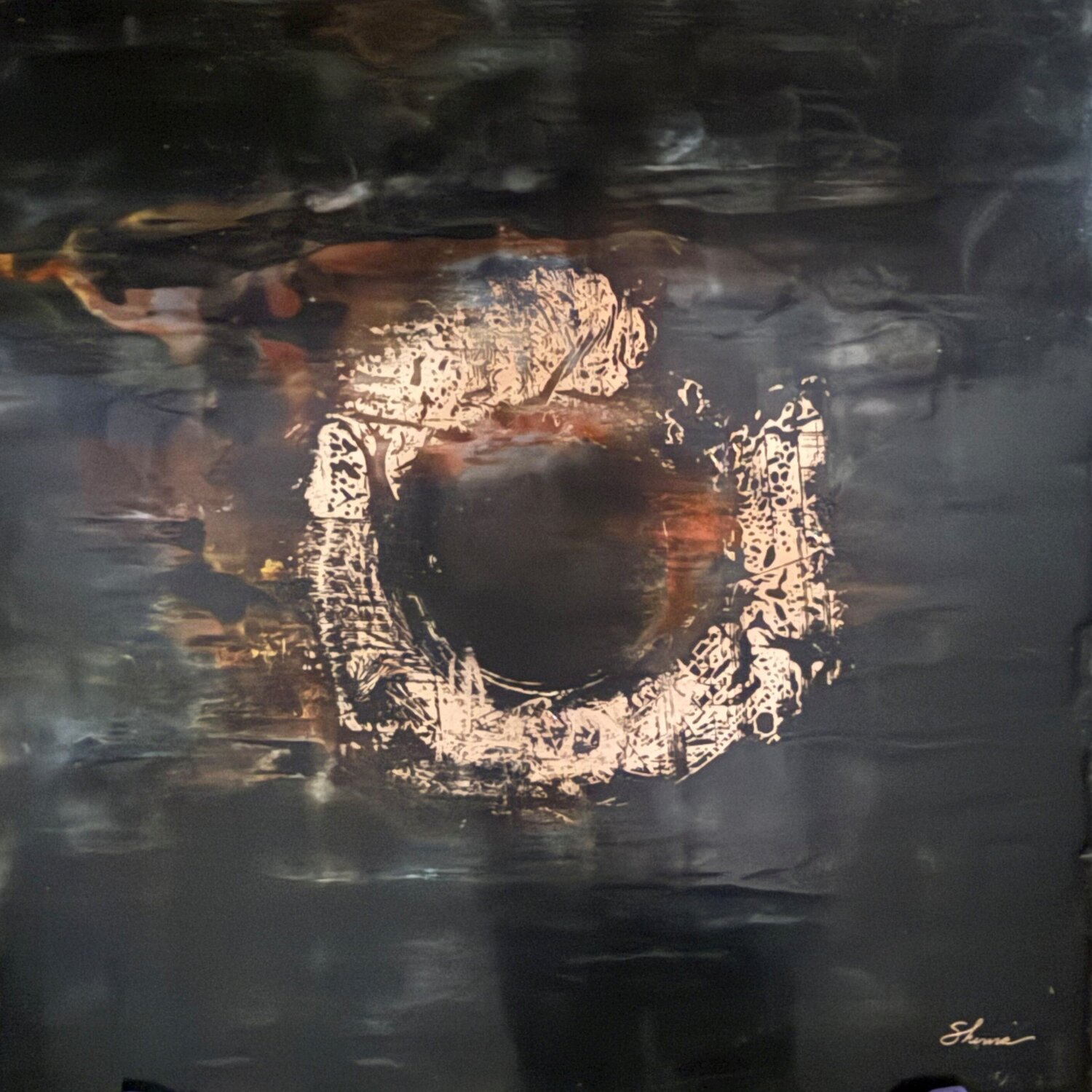 If Sun Were to Light the Moon by Shima Shanti (2025) : Painting Oil ...