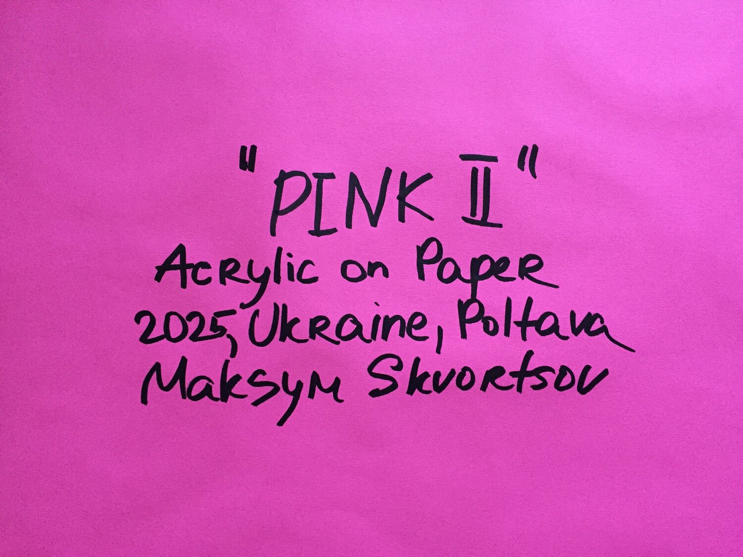 PINK II by Maksym Skvortsov (2025) : Painting Acrylic on Paper - Singulart