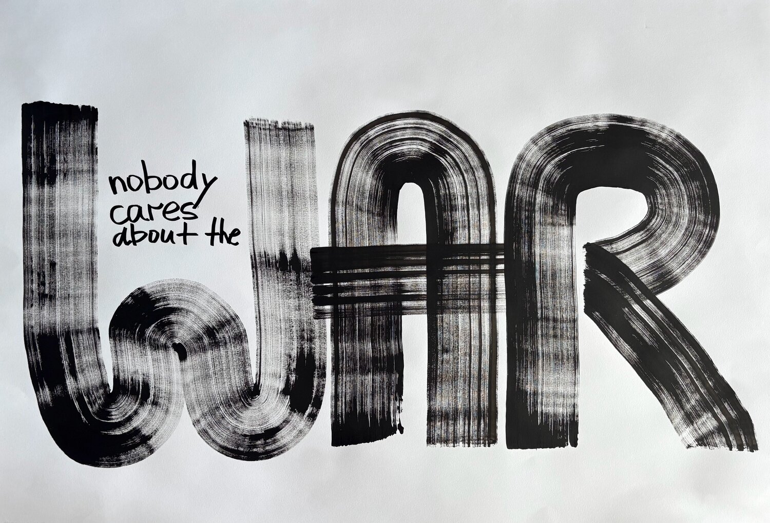 nobody cares about the by Maksym Skvortsov (2025) : Painting Acrylic on Paper - Singulart