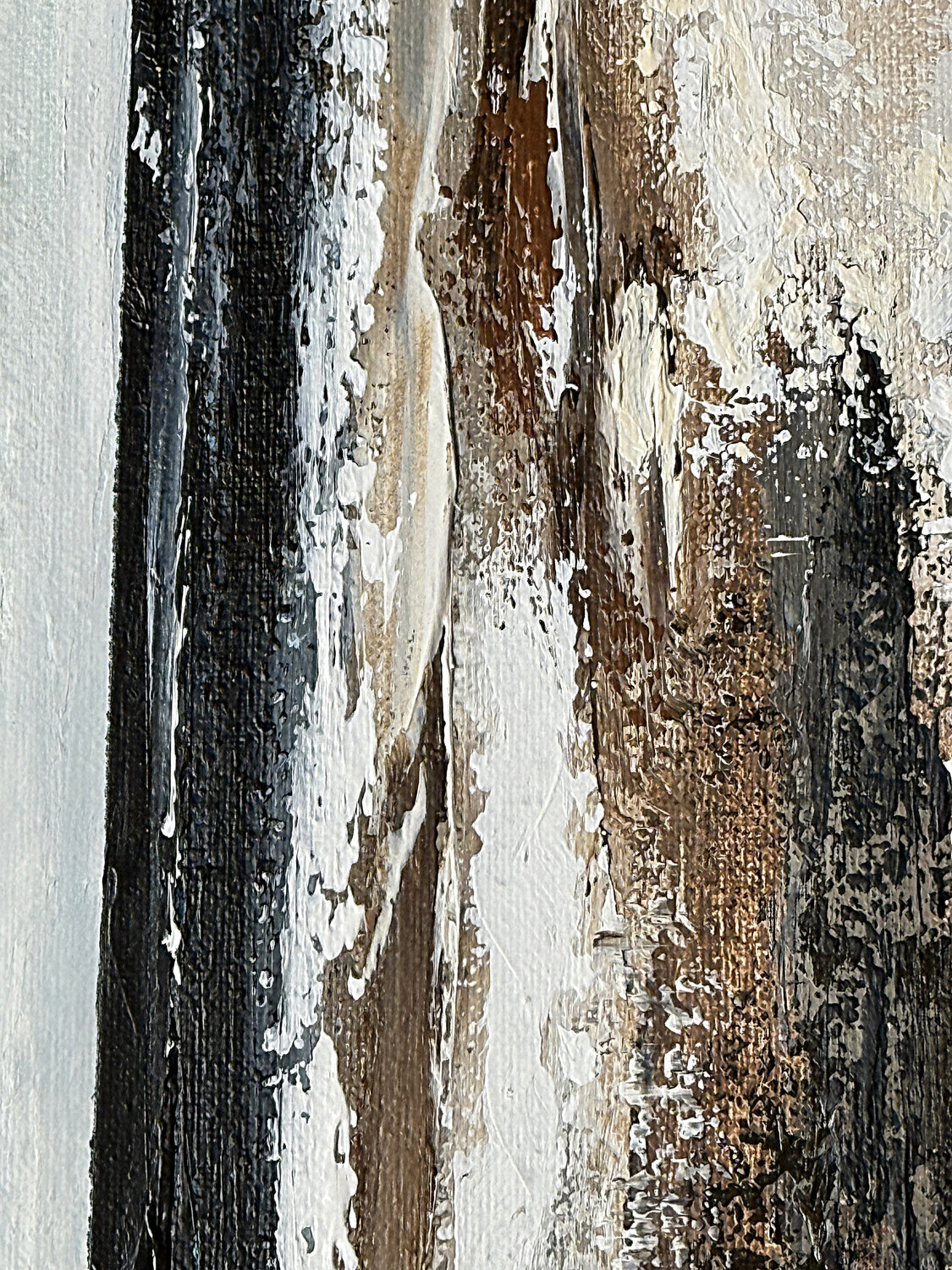 Weight of Light – Contemporary Abstract Painting, Neutral Textured ...