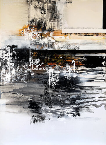 White and black lines, national style. Abstract original luxury. by ...