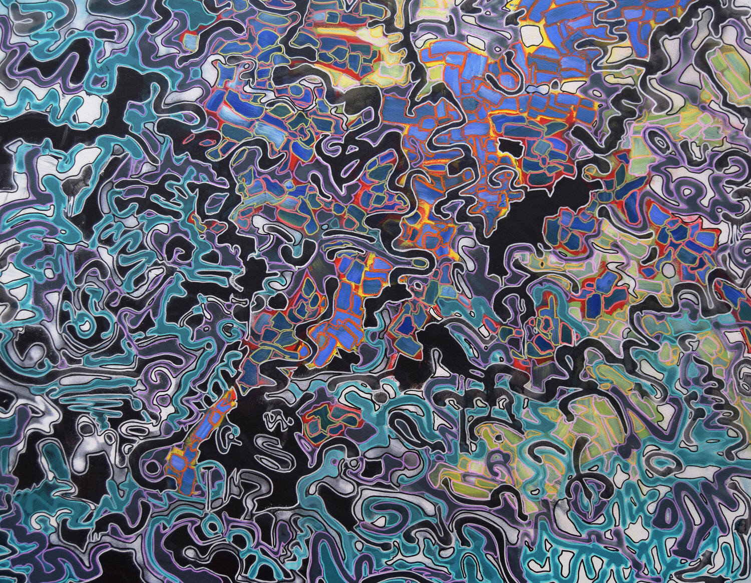 Stream of Consciousness #25 by Jon Mark (2023) : Painting Acrylic on ...