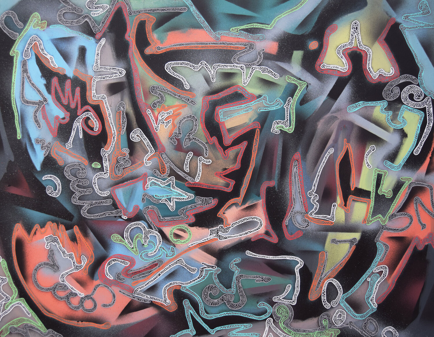 Stream of Consciousness #20 de Jon Mark (2023): Pintura Acrílico en ...