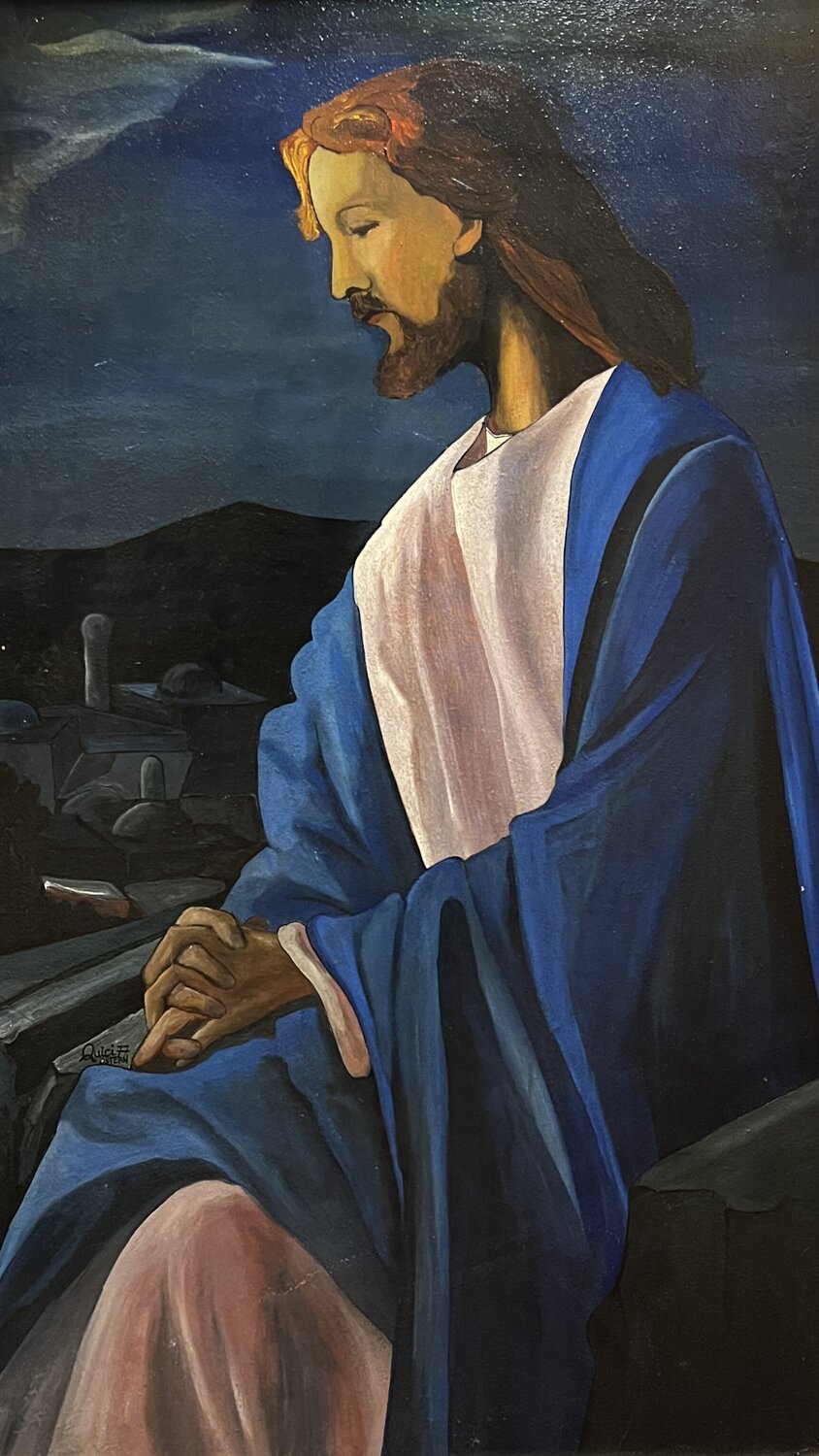 Jesus am Oelberg by Nicola Quici (1977) : Painting Oil on Wood - Singulart Jesus am Oelberg by Nicola Quici (1977) : Painting Oil on Wood - Singulart