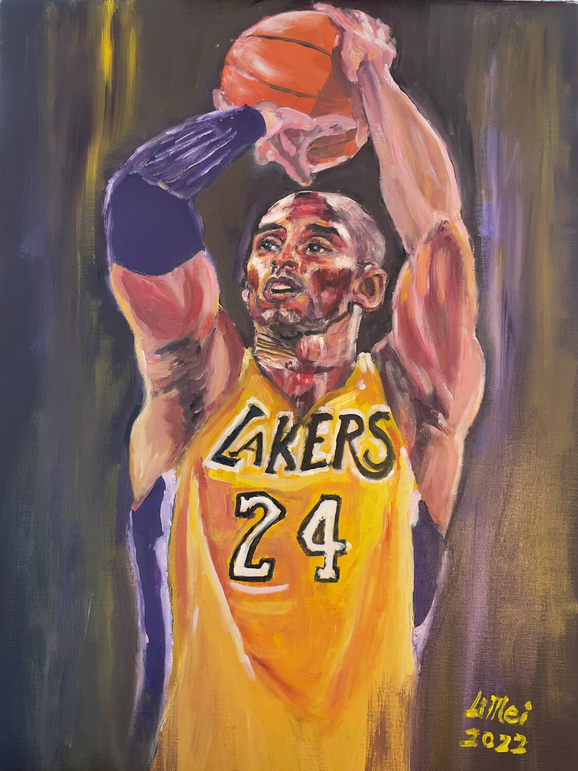 Kobe Bryant! by Li Mei Norton (2022) : Painting Oil on Paper - Singulart