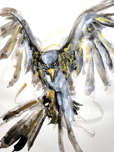 THE EAGLE - BLACKGOLD ARCHETYPES NO.2 by Sally Chan (2022) : Painting ...