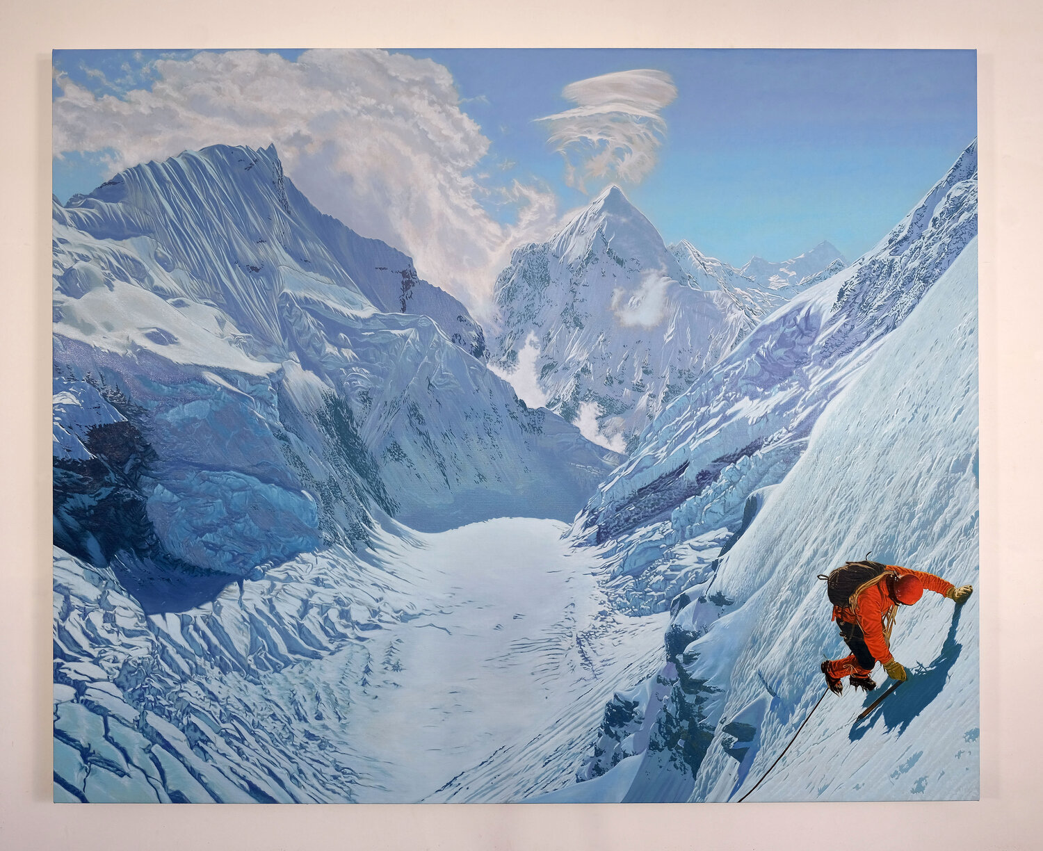 Leading in the Western Cwm by Alexander Heaton (2024) : Painting Oil on ...