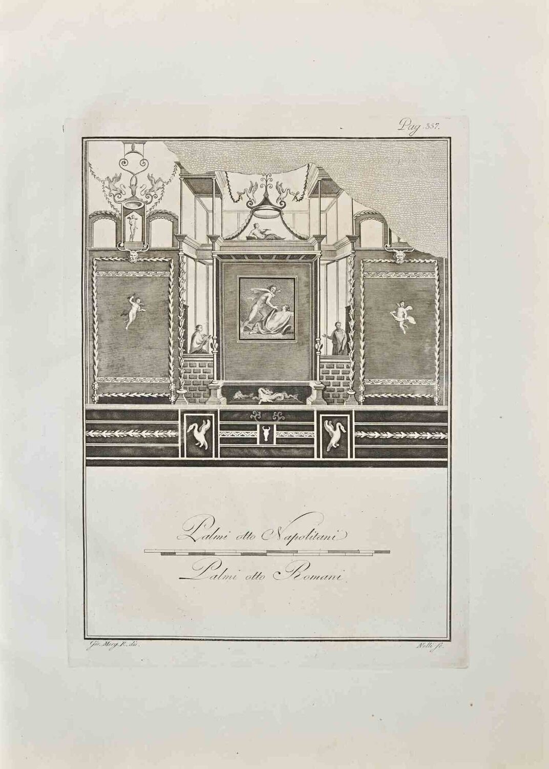 Ancient Roman Fresco from Herculaneum by Giovanni Morghen (N.D) : Print ...