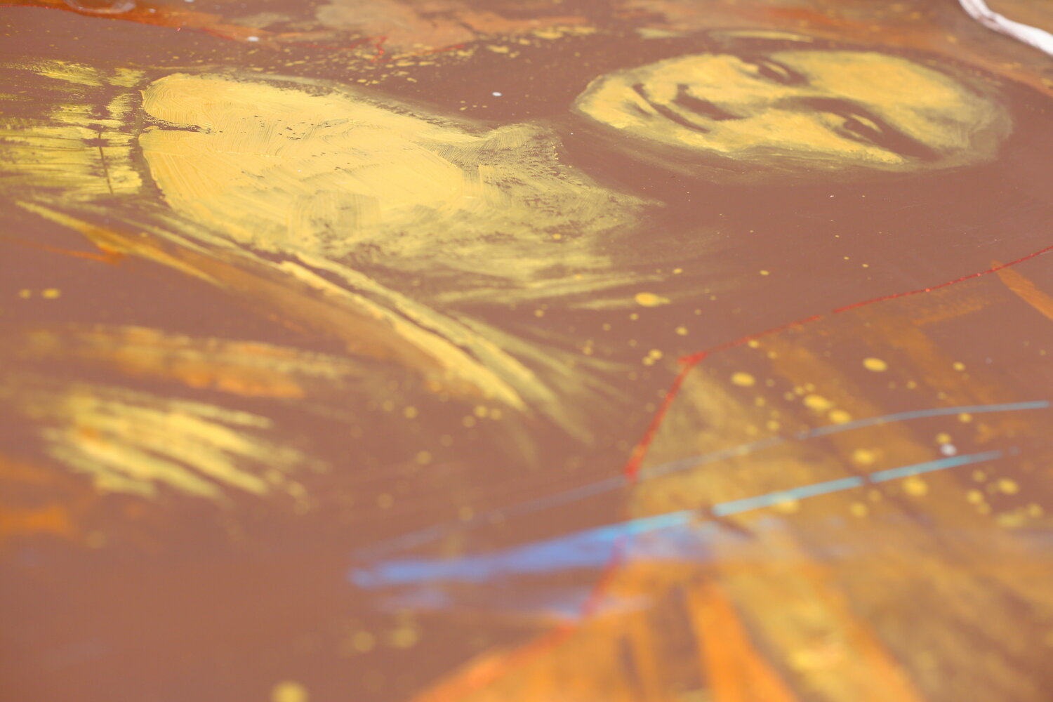 Mona Lisa A pastiche 2 in Gold, Copper, Red, Turquoise and Silver Mixed ...