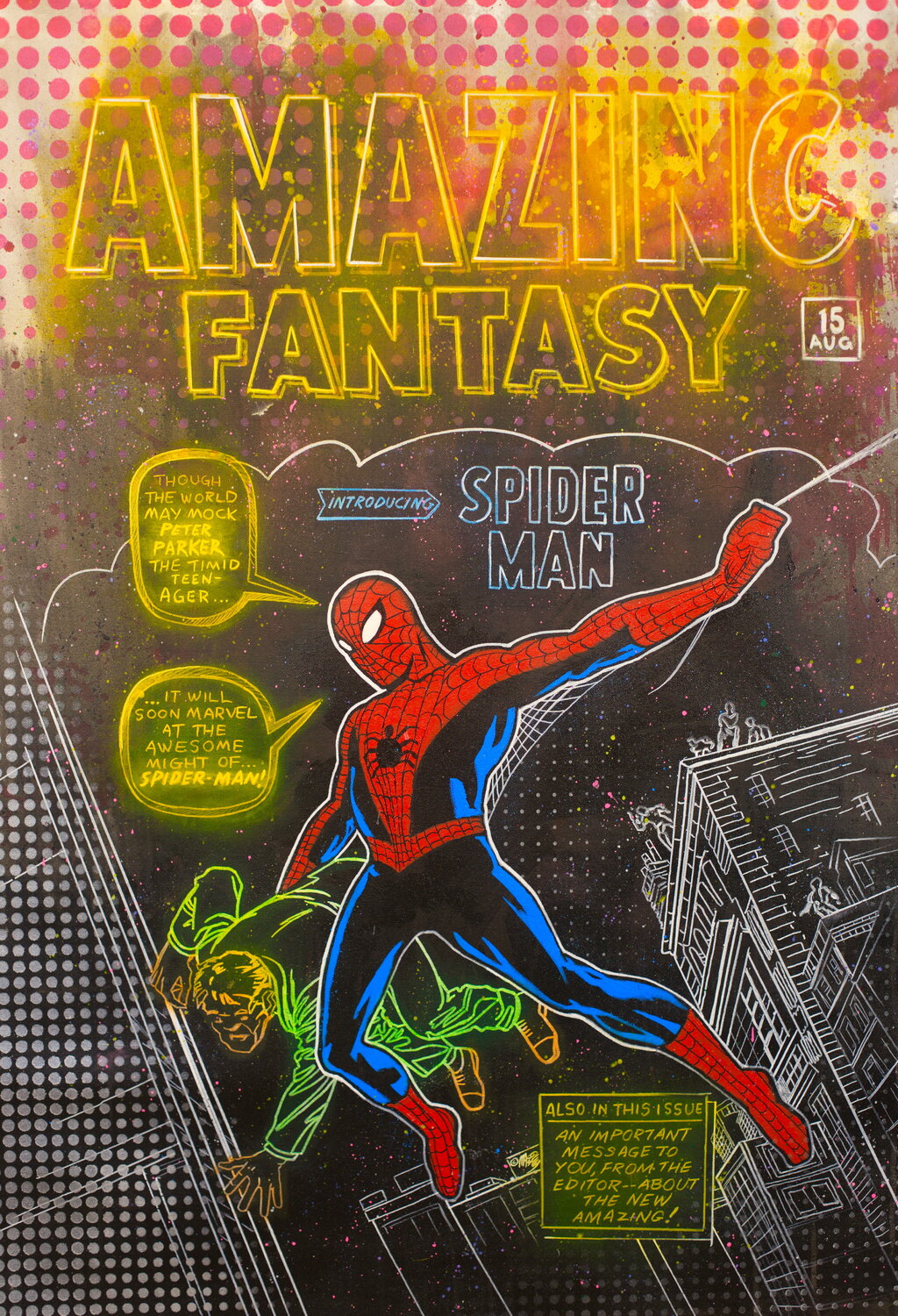 Untitled Ben Day dots (First Appearance of Spider Man from Marvel's ...