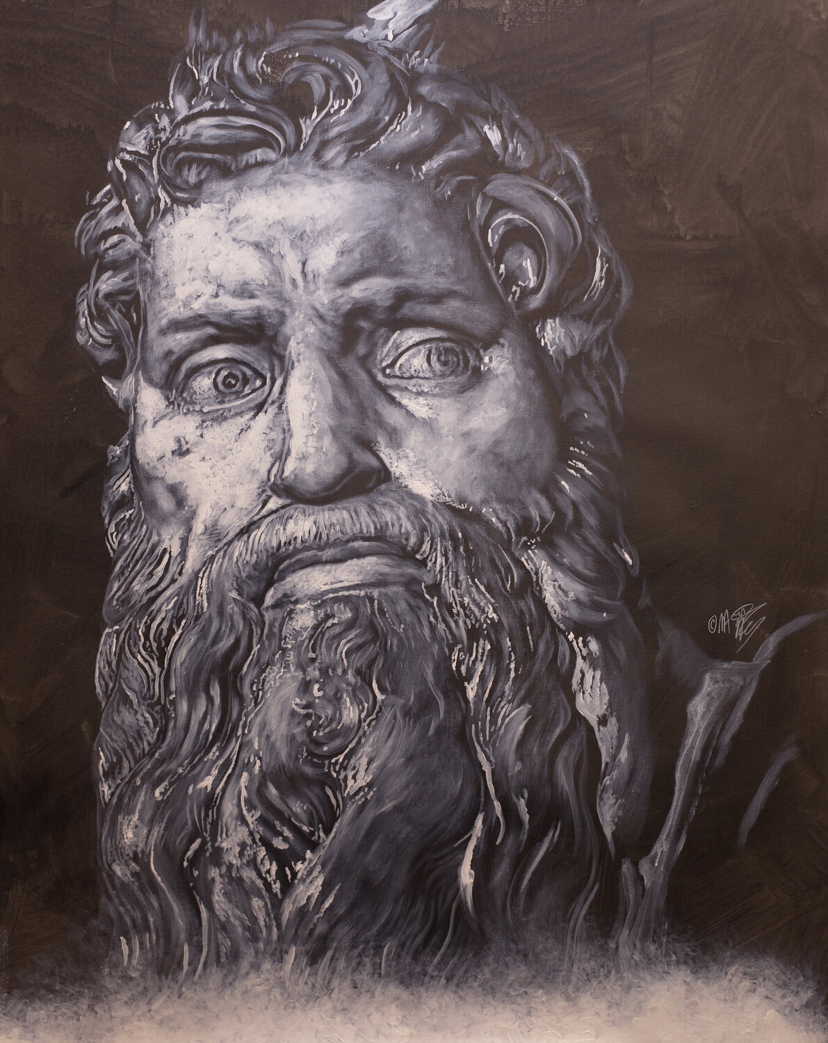 Michelangelo Portrait Drawing