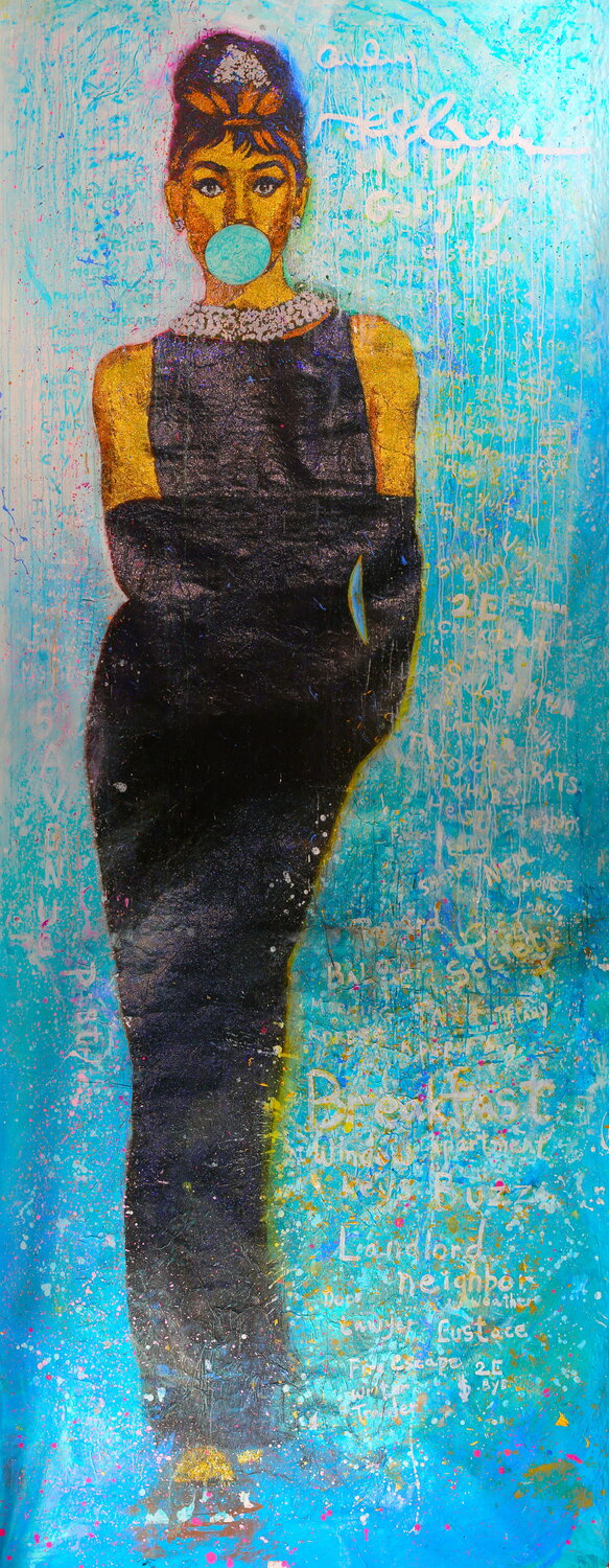 Untitled Art History Painting ( Bud Fraker,Blake Edwards and Audrey ...