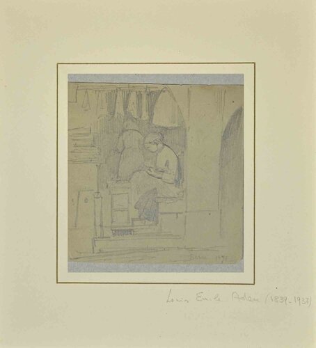 Woman de Louis Adan (N.D) : Œuvre sur papier Crayon, Graphite - Singulart