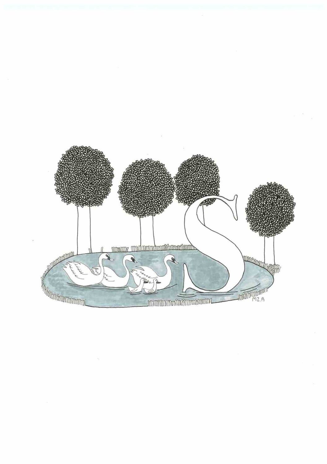 Letter S -Joyful Letters "Villa Borghese" de Maja Rocca (2022) : Dessin ...