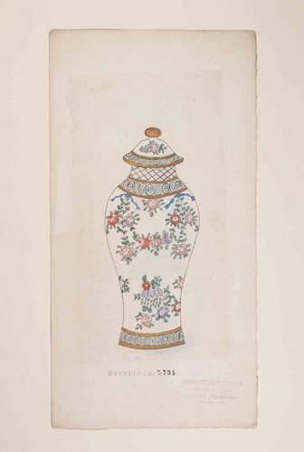 Chinese Vase de Marco Fariello (N.D) : Œuvre sur papier Aquarelle ...