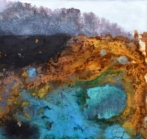 Rust landscape 2 by Milena Nicosia (2024) : Painting Acrylic, Pigments ...
