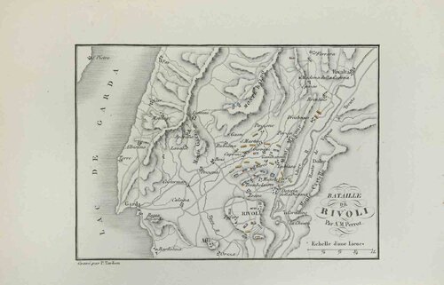 Map of Battle of Rivoli by Pierre-François Tardieu (N.D) : Print ...
