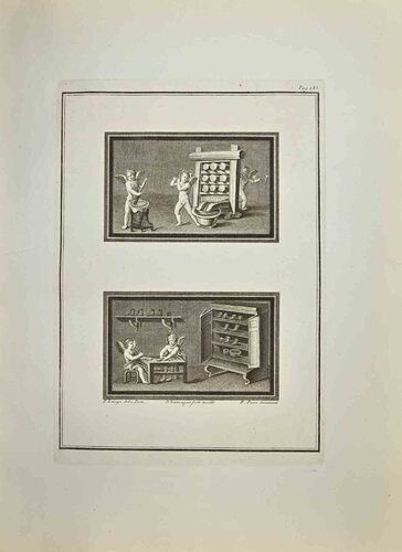 Cupids and Genii While Work by Roccus Pozzi (N.D) : Print Engraving ...