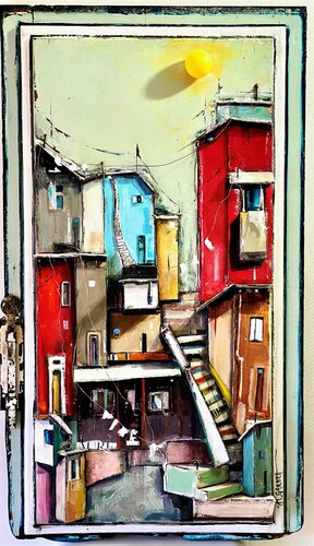 Calles de Fado de Paula Garnett (2024): Otros medios Acrílico, Objetos ...