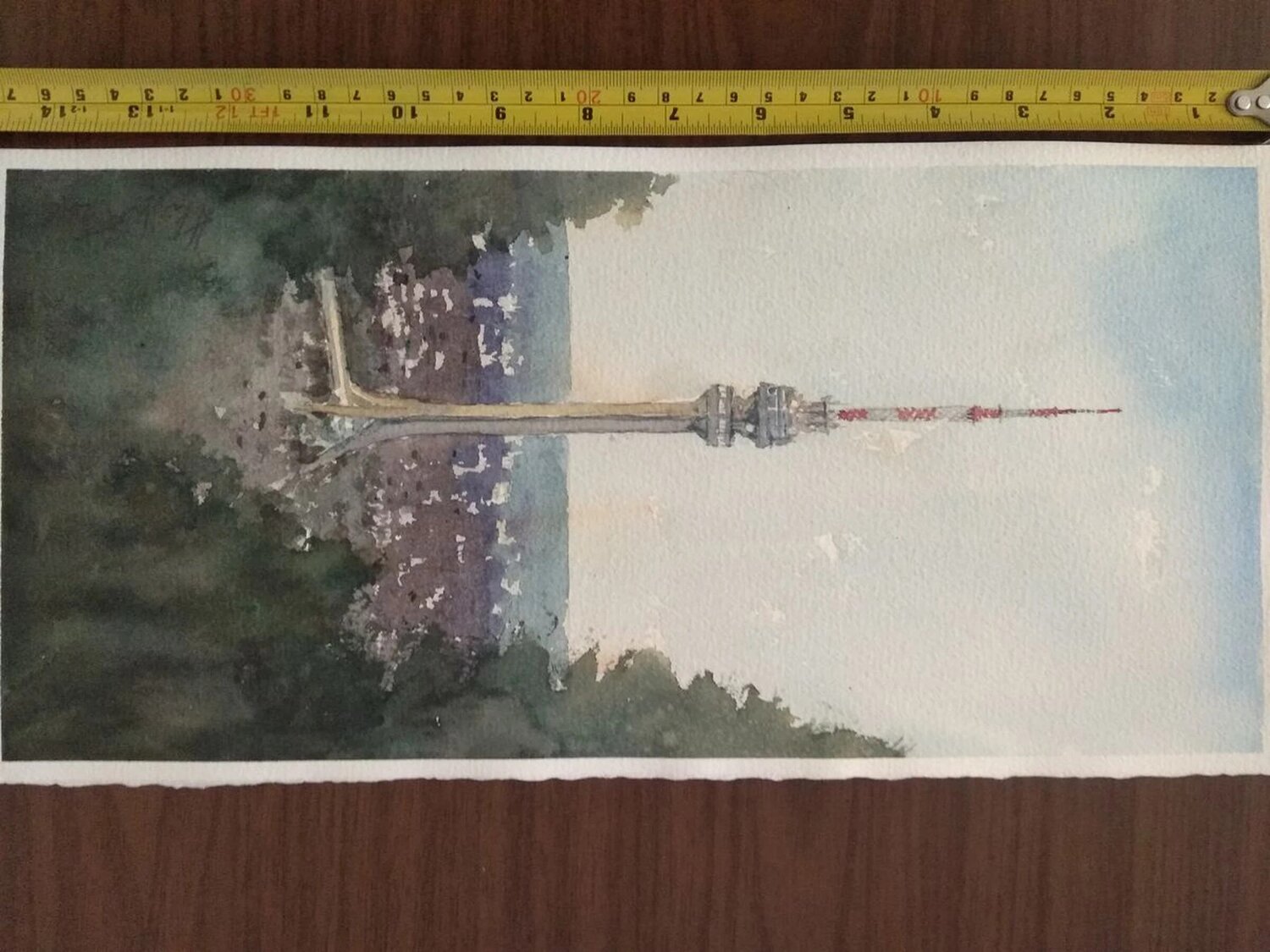 Tower of Avala 17x36 cm 2018 by Nenad Kojić (2018) : Painting ...