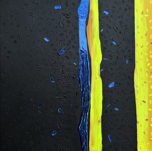 Light Rift II by Iva Urban (2025) : Painting Acrylic, Gilding on Canvas ...