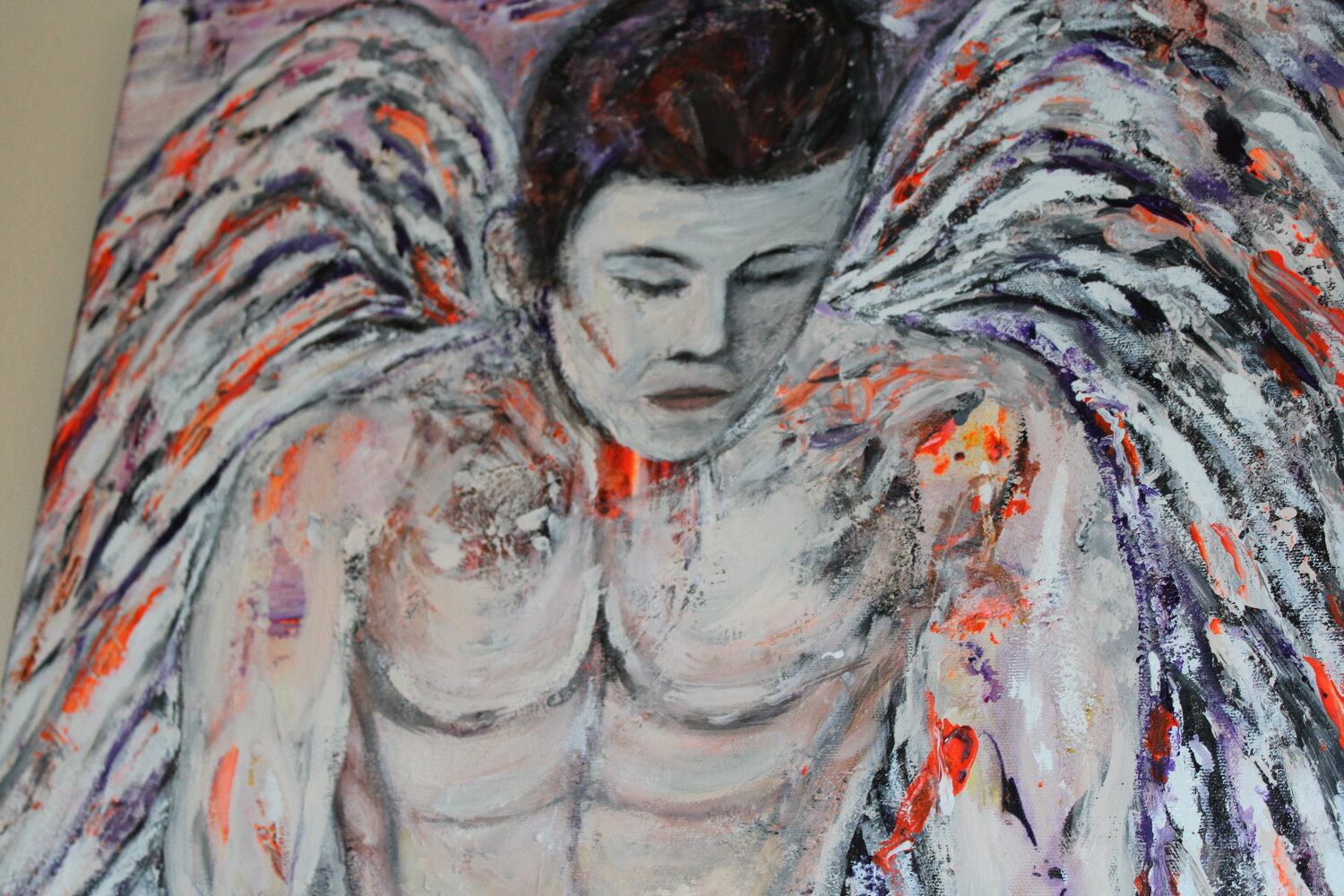 Angel von Helga Legath (2024): Malerei Acryl auf Leinwand - Singulart