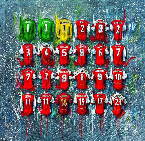 ARSENAL LEGENDS by Terry Kneeshaw (2022) : Painting Acrylic on Canvas ...