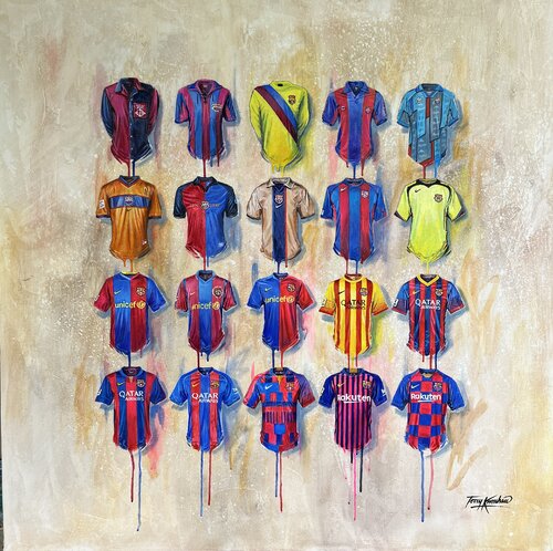 BARCELONA BARÇA by Terry Kneeshaw (2019) : Painting Acrylic on Canvas ...