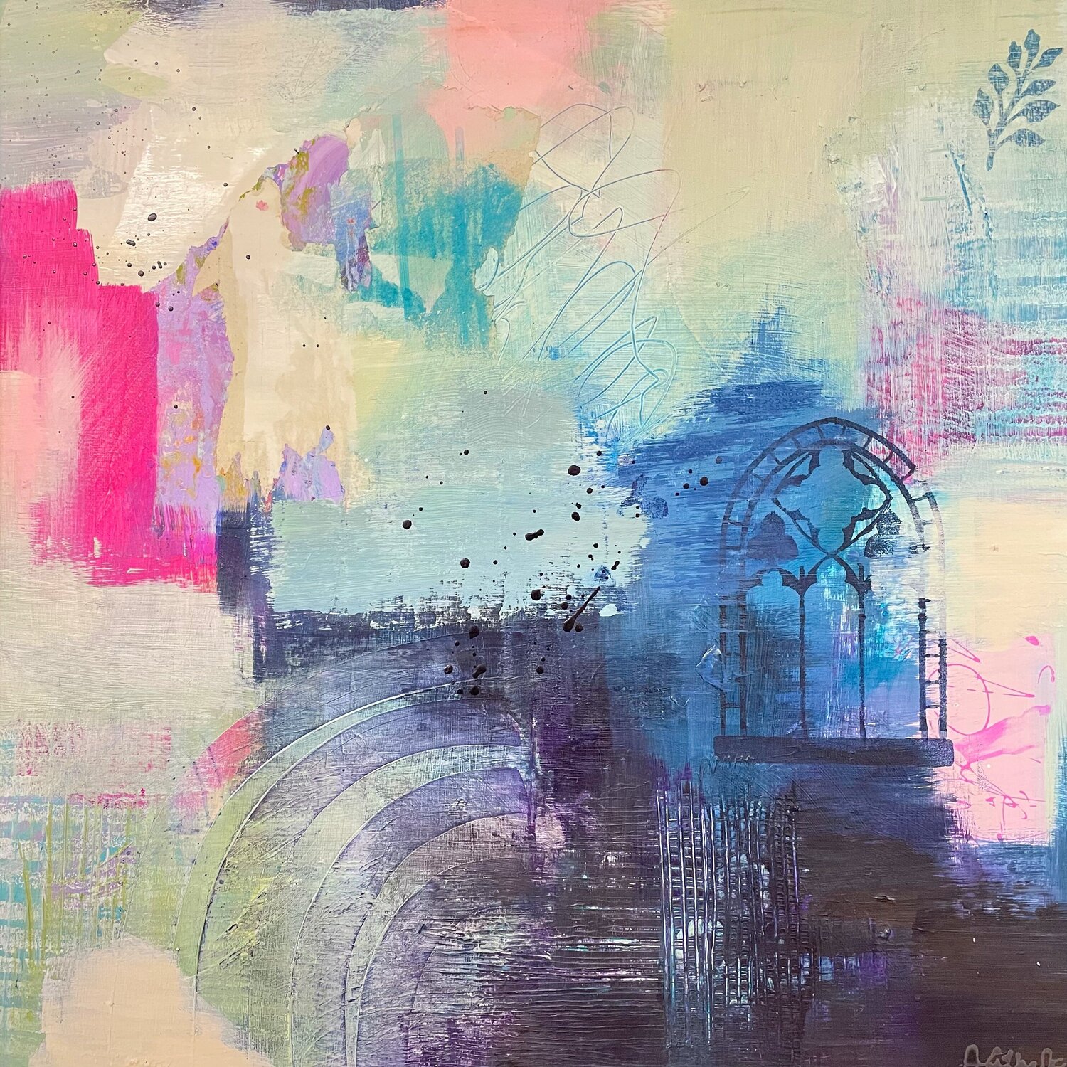 Azure Arch by Alison Gilbert (2024) : Painting Acrylic on Canvas ...
