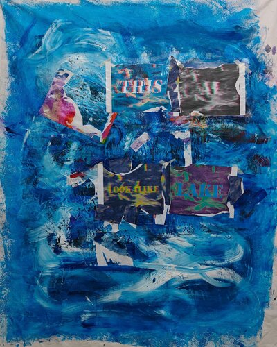 "Lookalike Lake" by Udi Cassirer (2024) : Other Media Acrylic, Collage ...