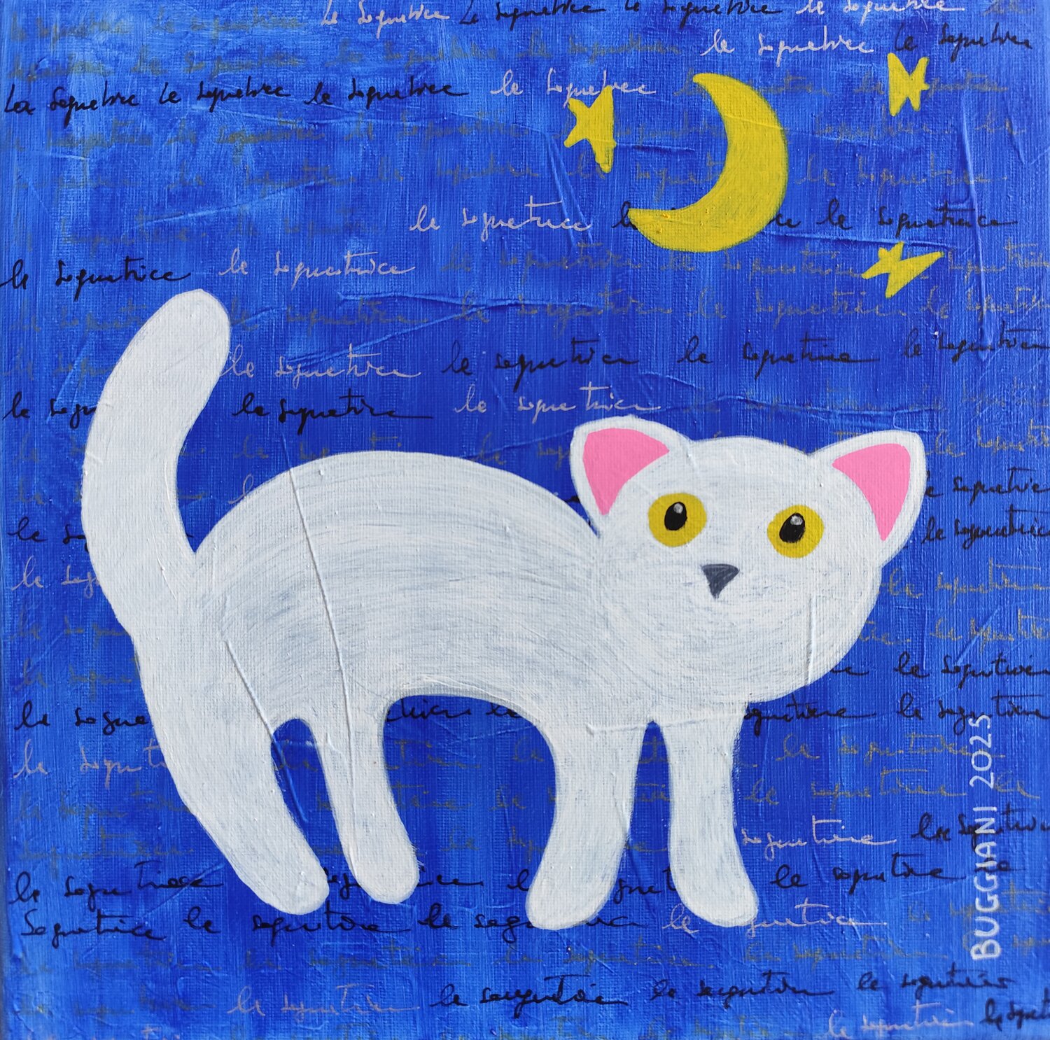 La Sognatrice by Renzo Buggiani (2025) : Painting Acrylic, Chalk on ...