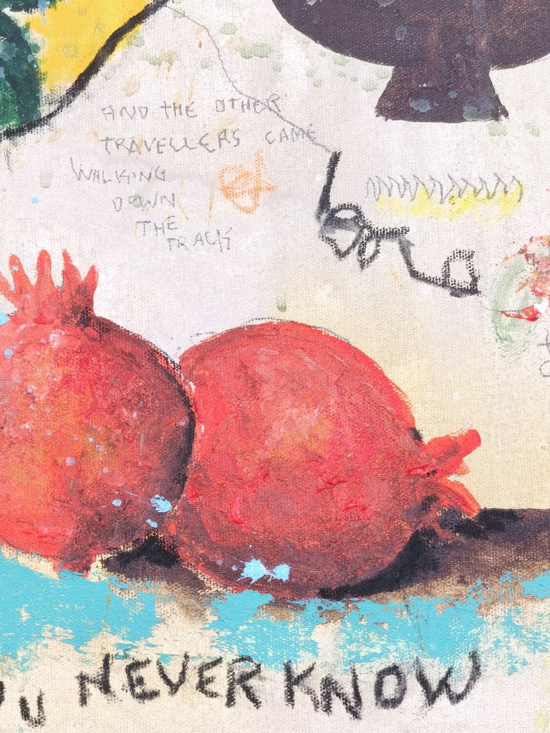 Walking down the track by Alfonso Sánchez (2026) : Painting Acrylic ...