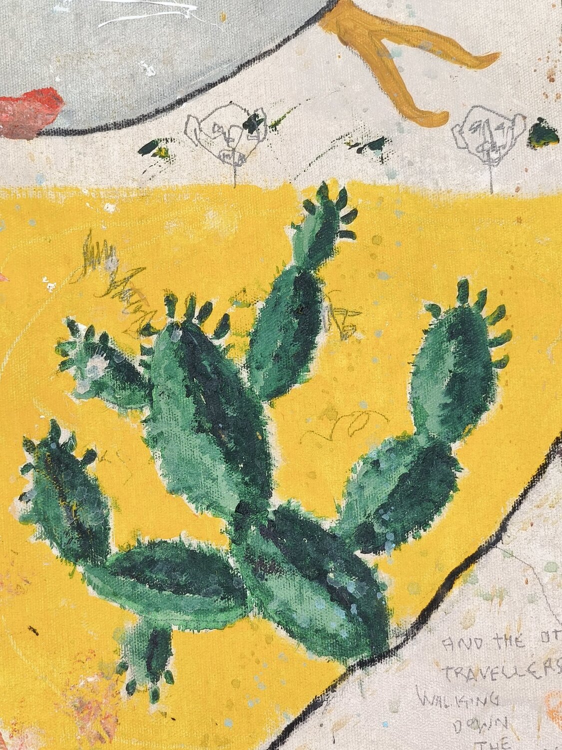 Walking down the track by Alfonso Sánchez (2026) : Painting Acrylic ...