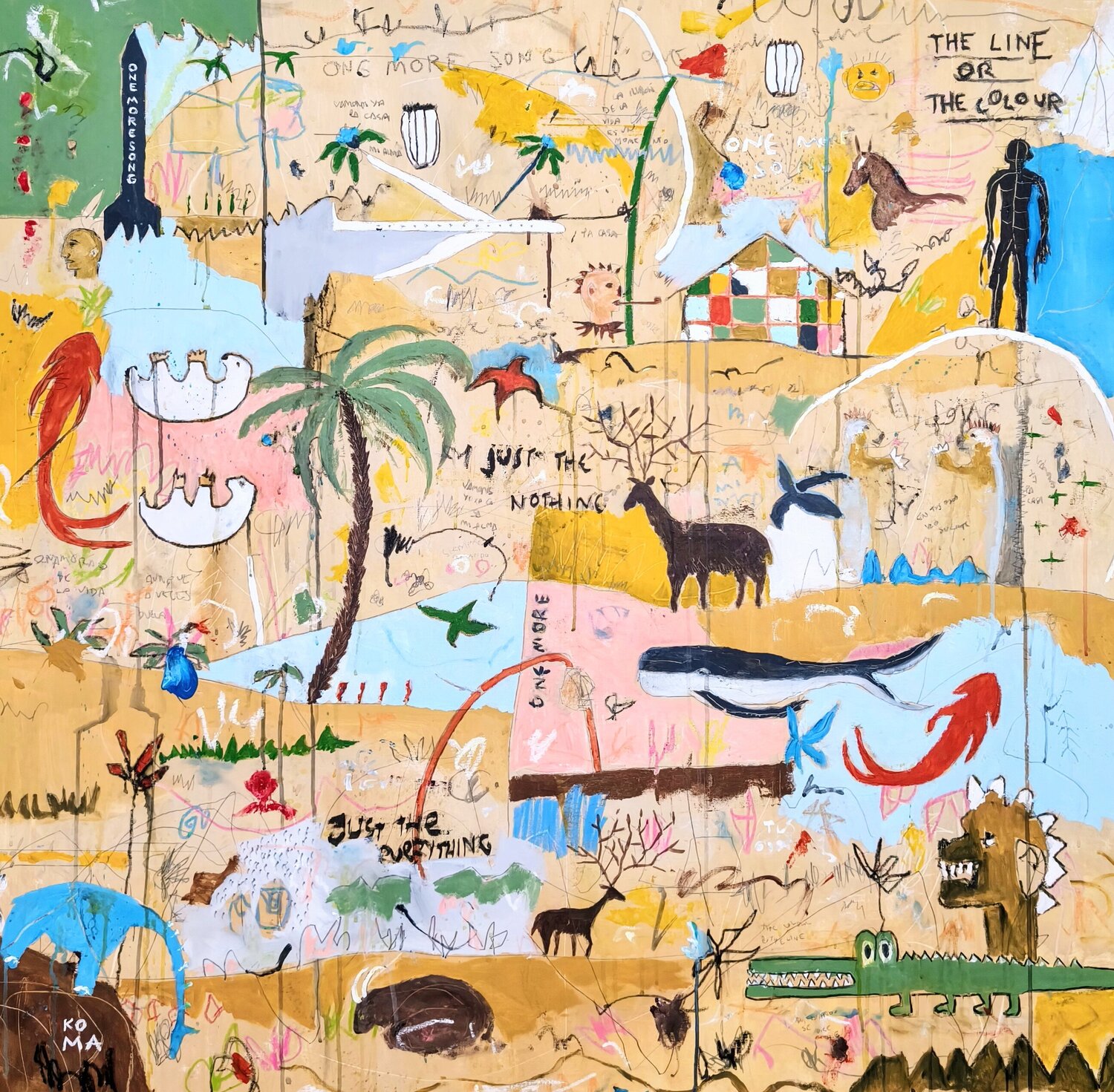 One more song de Alfonso Sánchez (2025): Pintura Acrílico, Cera en ...