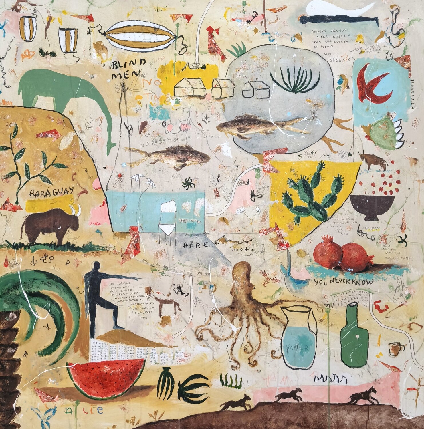 Walking down the track by Alfonso Sánchez (2026) : Painting Acrylic ...