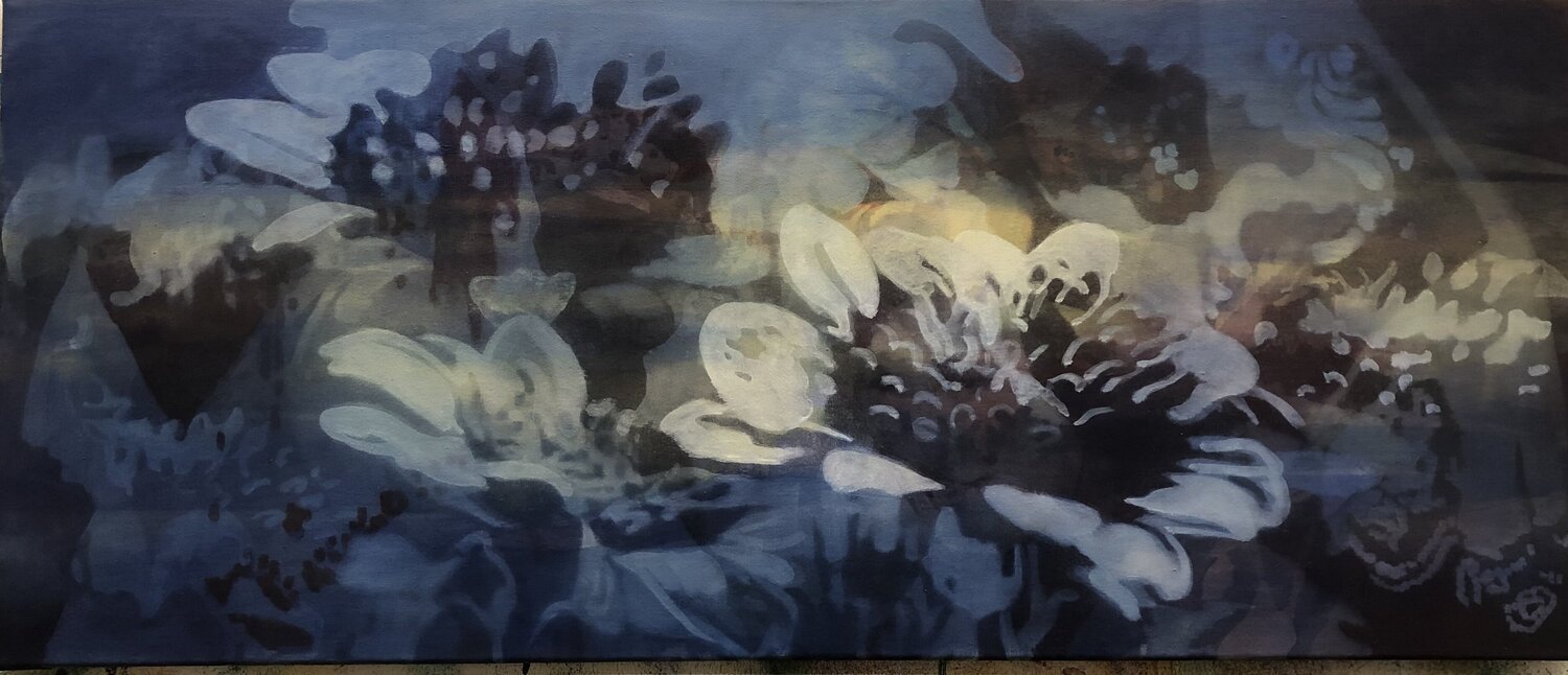 Blaue margeriten by irene maria messing (2024) : Painting Oil on Canvas ...