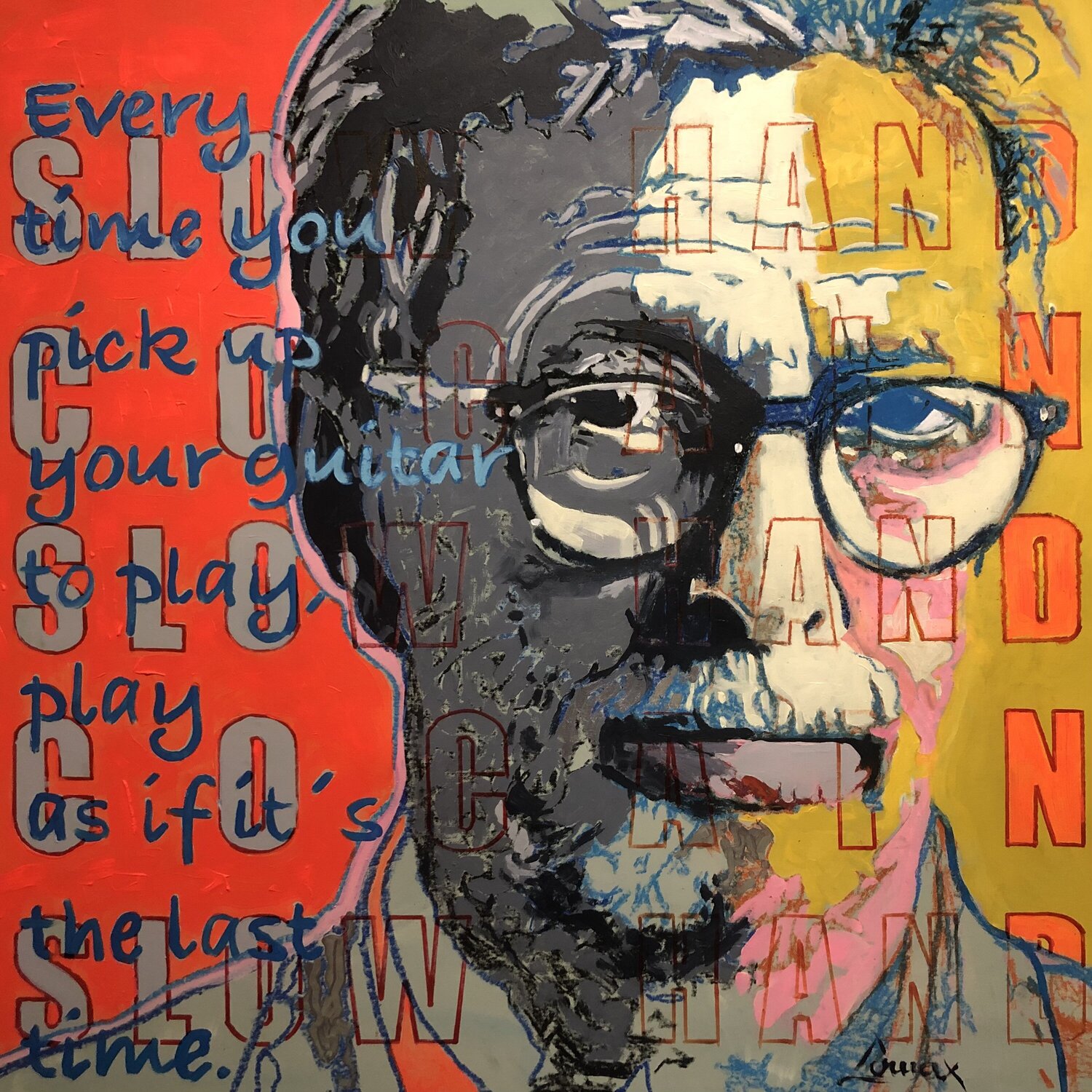 Eric Clapton "SLOW HAND" Statement Portrait by Maximilian Lochner ...