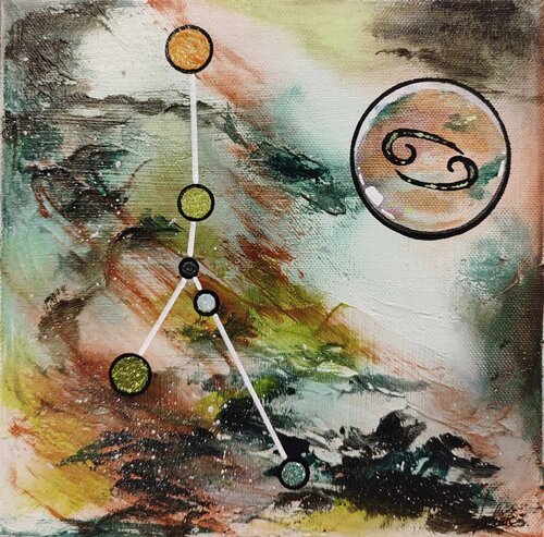 Cancer 2 by Julien Abstrait (2024) : Painting Acrylic, Plaster on Canvas - Singulart