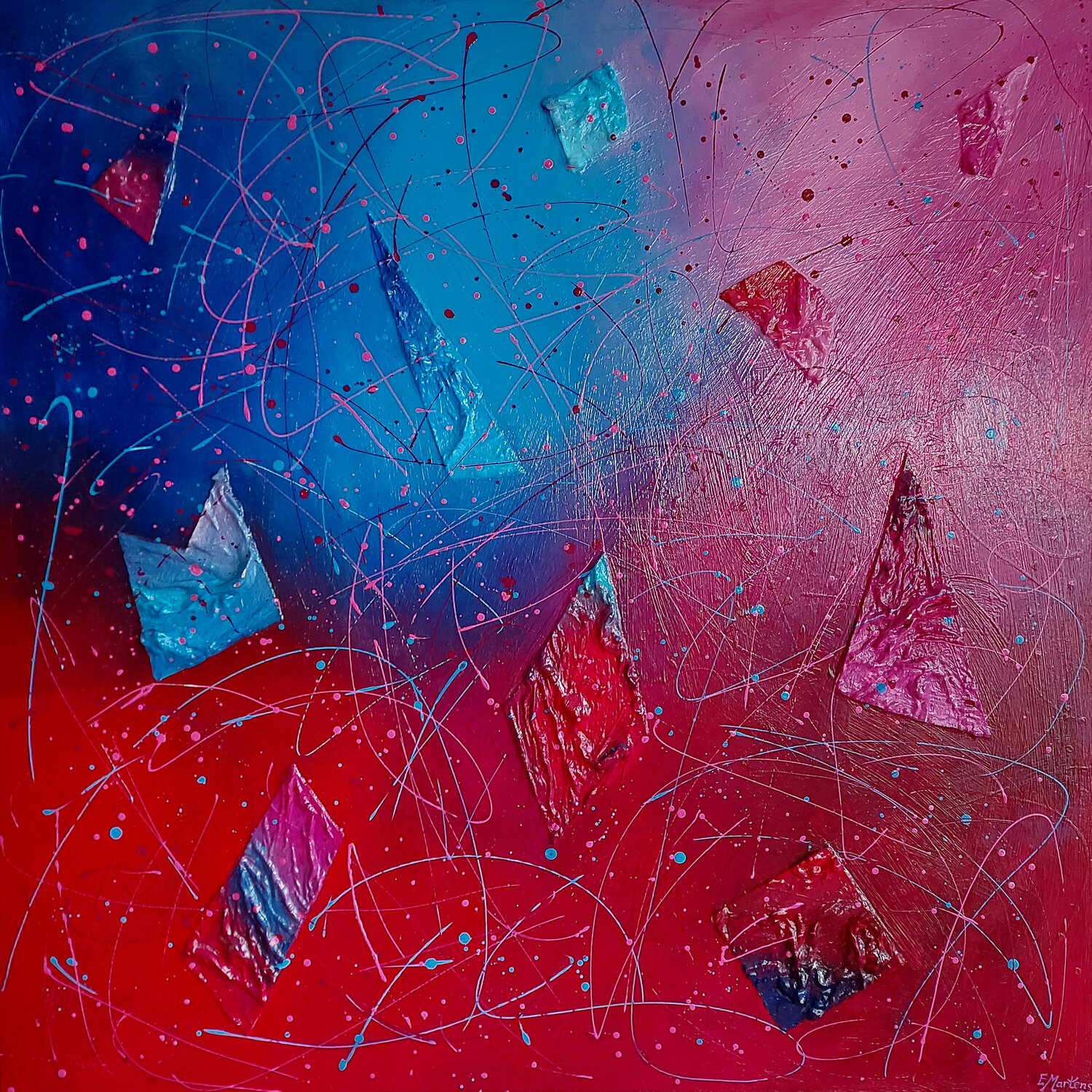 Gefrohrene Gefühle II by Ewa Martens (2019) : Painting Acrylic, Collage ...