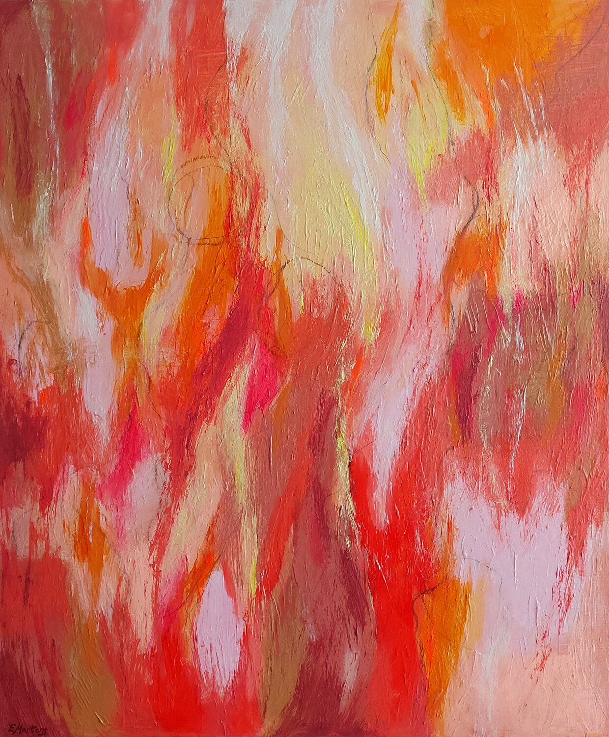 Das Leben Ist Schön von Ewa Martens (2025): Malerei Acryl, Pastell auf ...