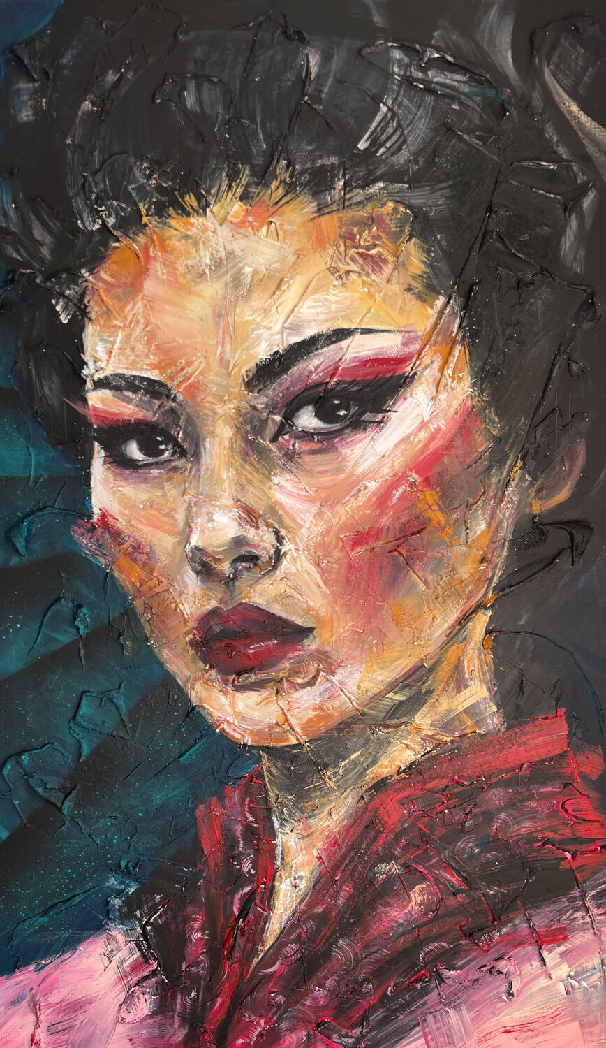 SAKURA II von Eileen Herres (2024): Malerei Acryl, Öl auf Leinwand - Singulart