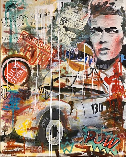 Collage James Dean 550 Spyder de Christian Rott (2024) : Peinture ...